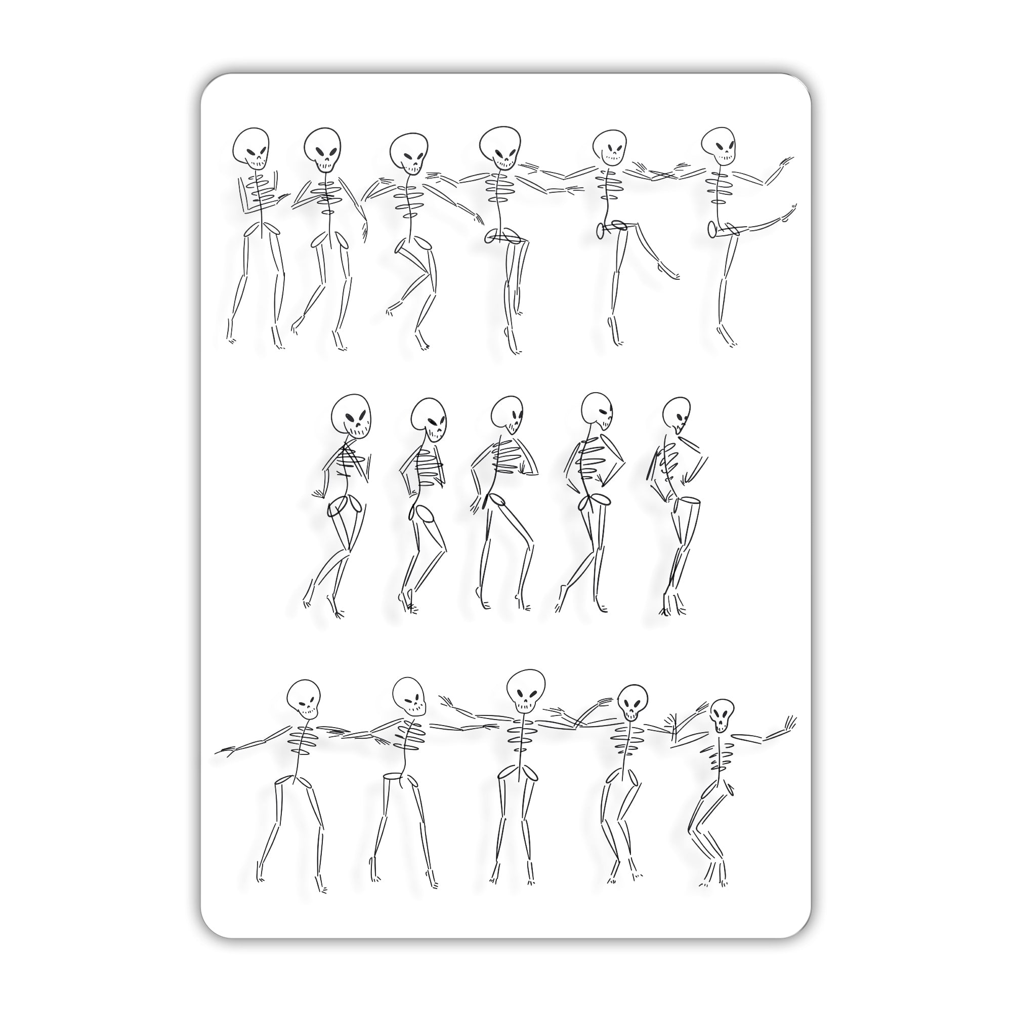 Skeletons Dancing Acrylic Poster – The Artist Cave